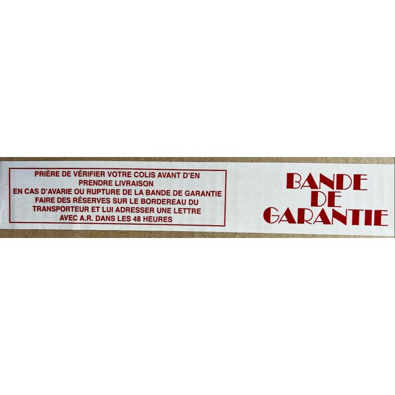 Ruban adhésif 48x100 polypropylène 32µ Bande de Garantie